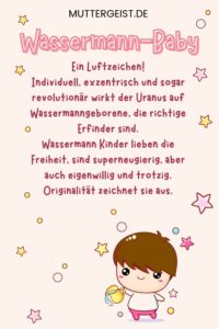 Wassermann-Baby – Im Sternzeichen Wassermann Geborene sind erfinderisch