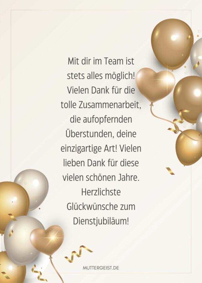 41 Jubiläumssprüche für Mitarbeiter und Vorgesetzte