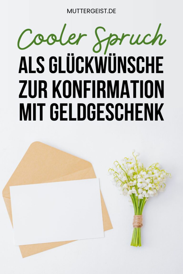 Cooler Spruch als Glückwünsche zur Konfirmation mit Geldgeschenk