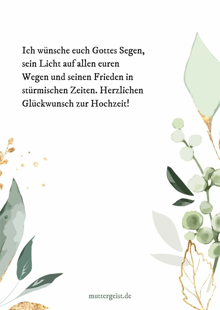 Christliche Hochzeitswünsche zum Anhimmeln