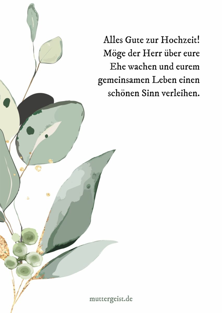 Christliche Hochzeitswünsche zum Anhimmeln