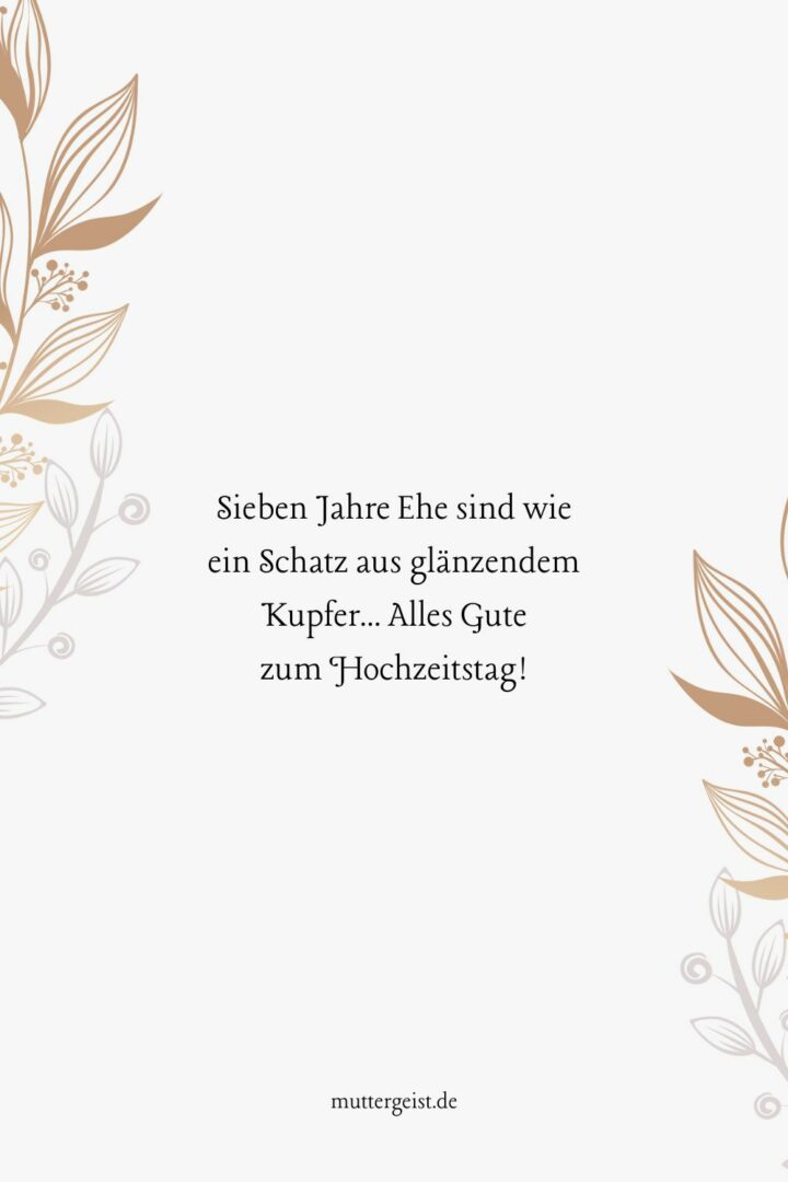 Hochzeitstag 7 Jahre Spruche