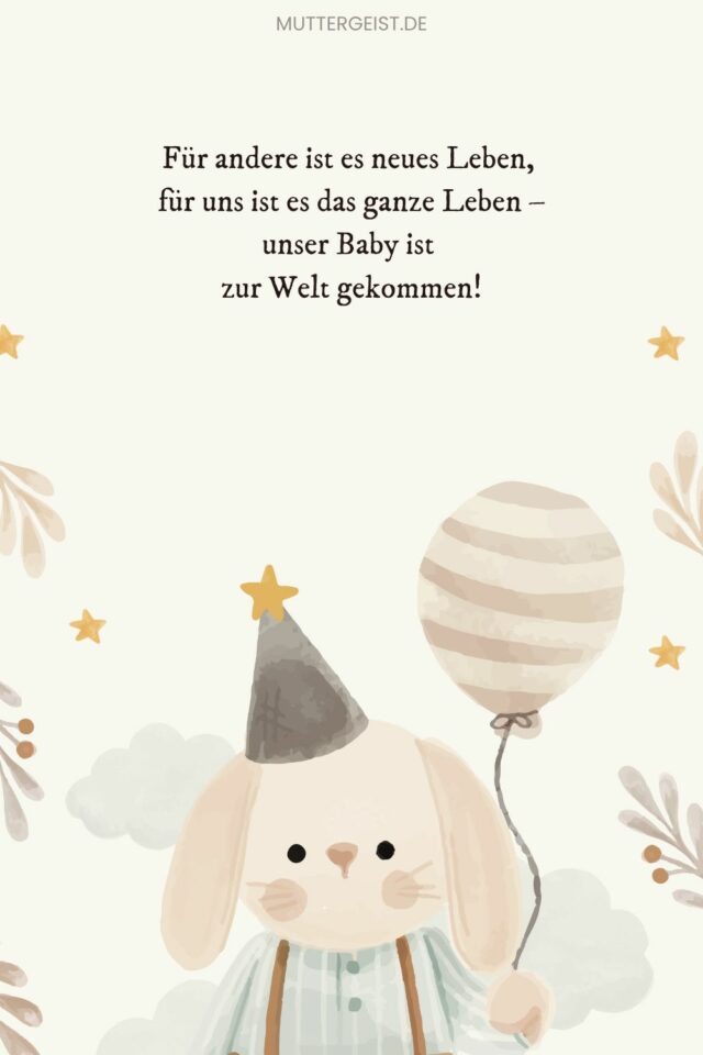 Süße Sprüche, die die Geburt eures Babys zu verkünden