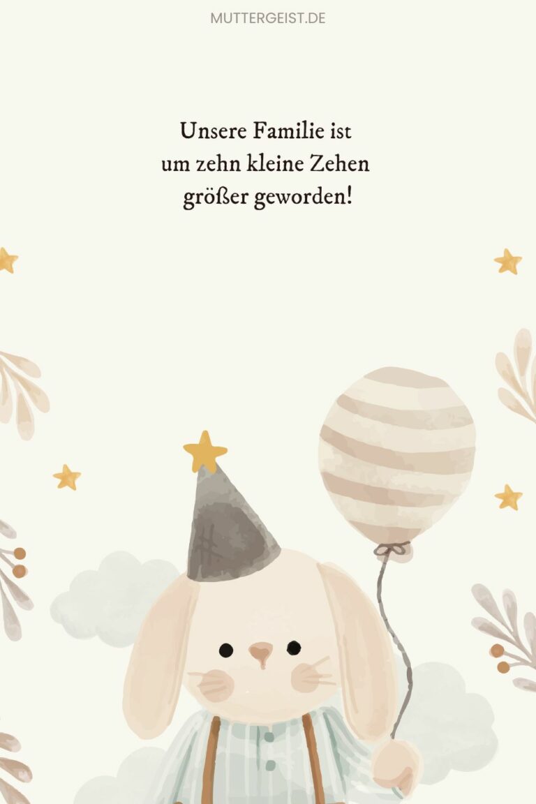 Süße Sprüche, die die Geburt eures Babys zu verkünden