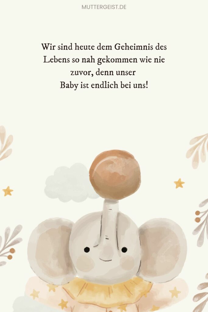 Süße Sprüche, die die Geburt eures Babys zu verkünden