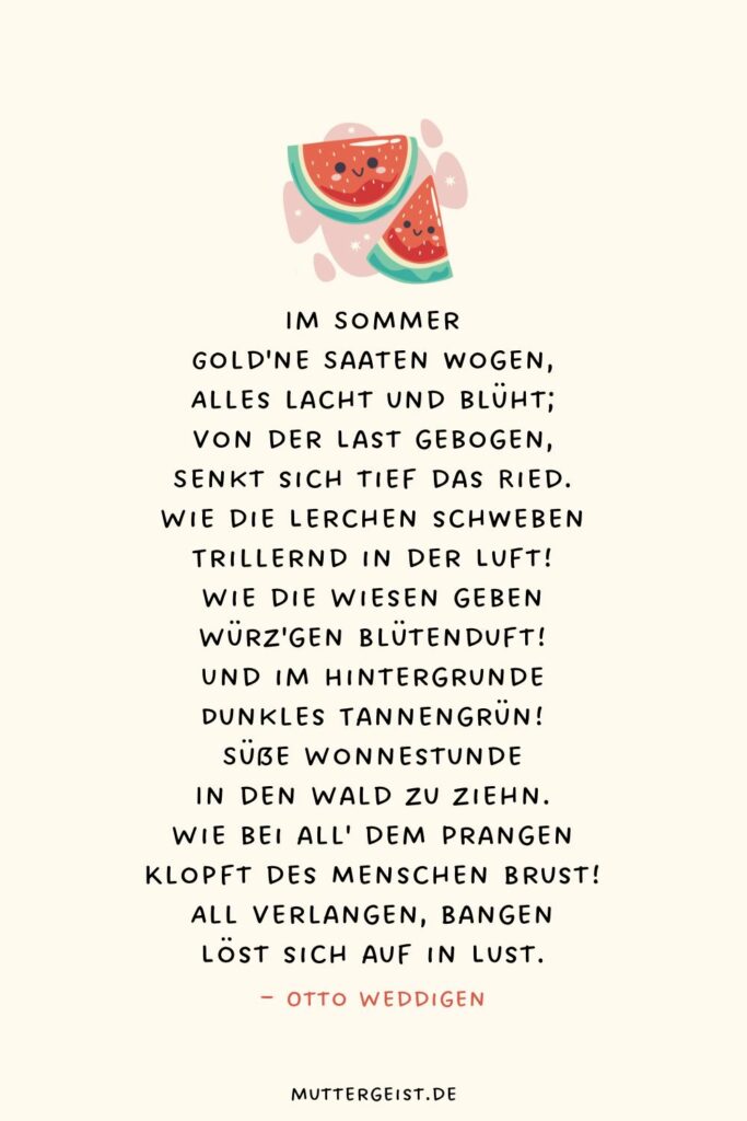 Sommergedichte für eine blühende Fantasie