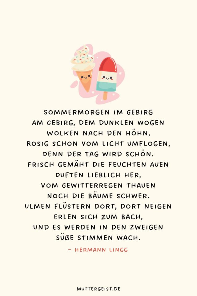 Sommergedichte für eine blühende Fantasie
