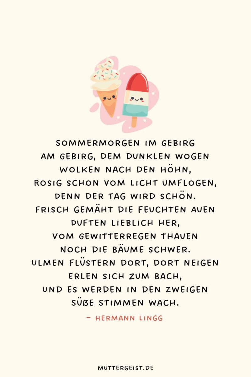Sommergedichte für eine blühende Fantasie