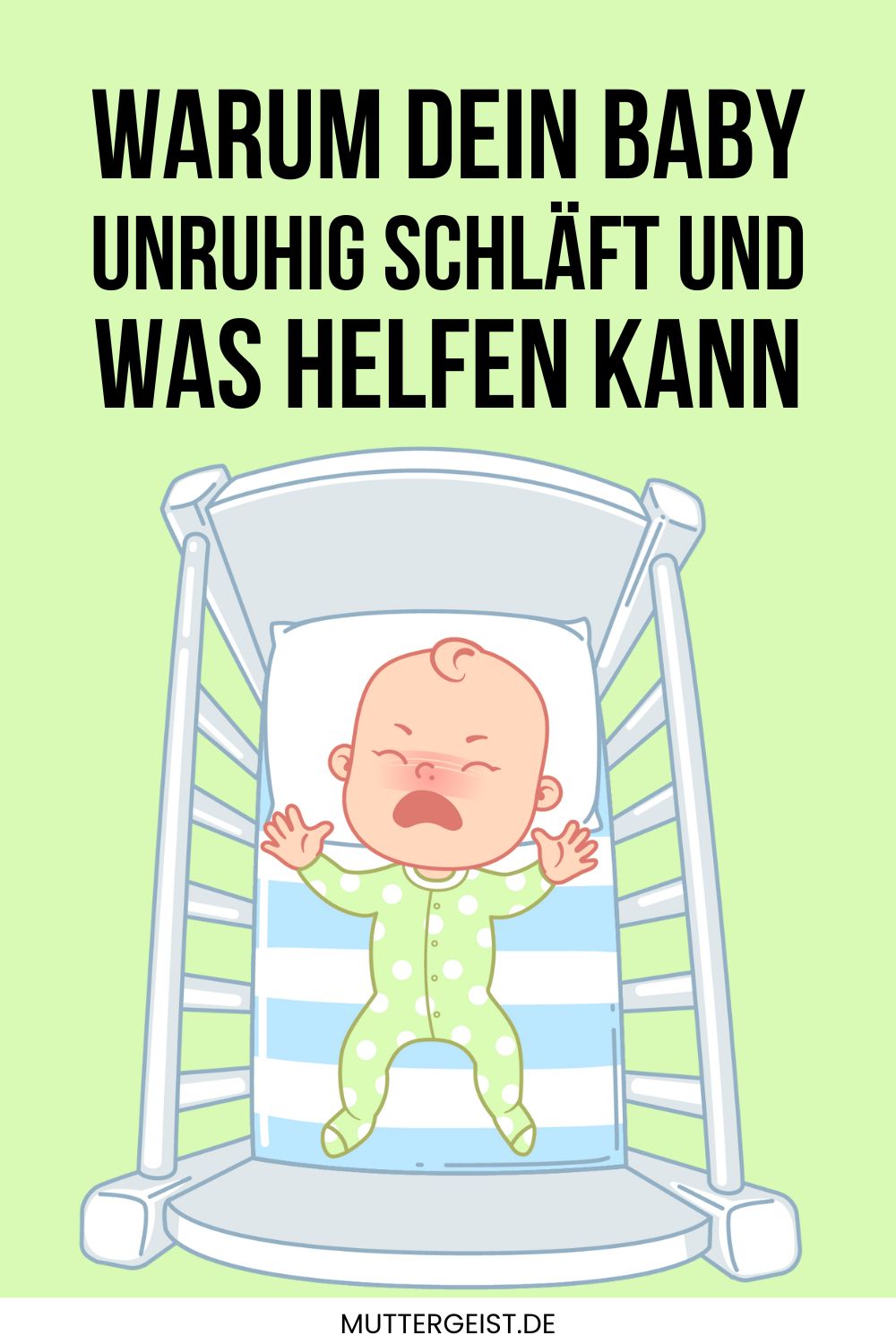 Baby Schlaft Unruhig Walzt Sich Hin Und Her
