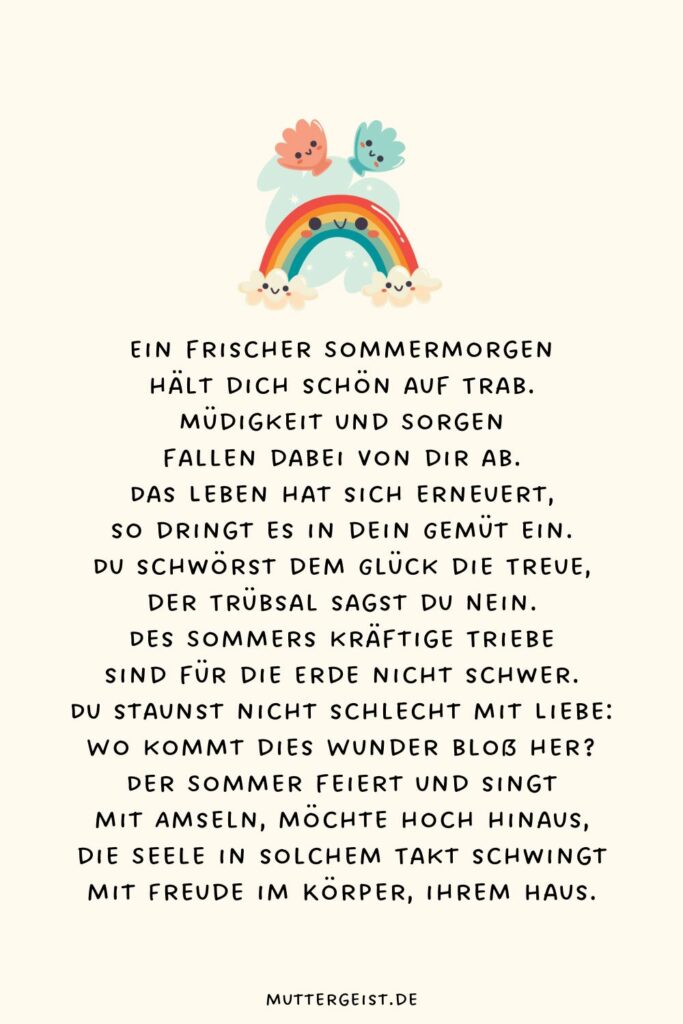 Sommergedichte für eine blühende Fantasie