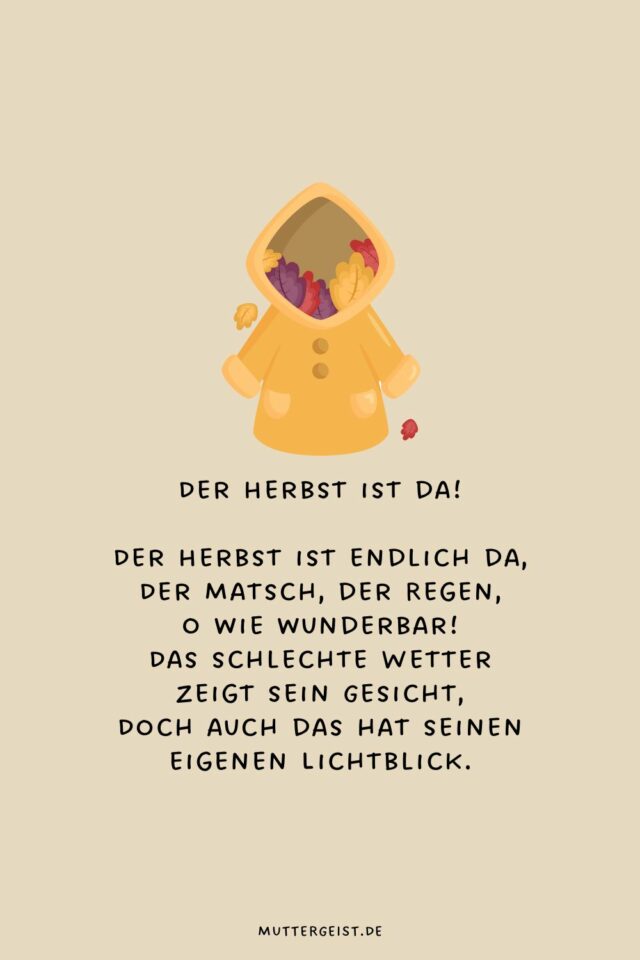 Herbstgedicht Kurz Lustig