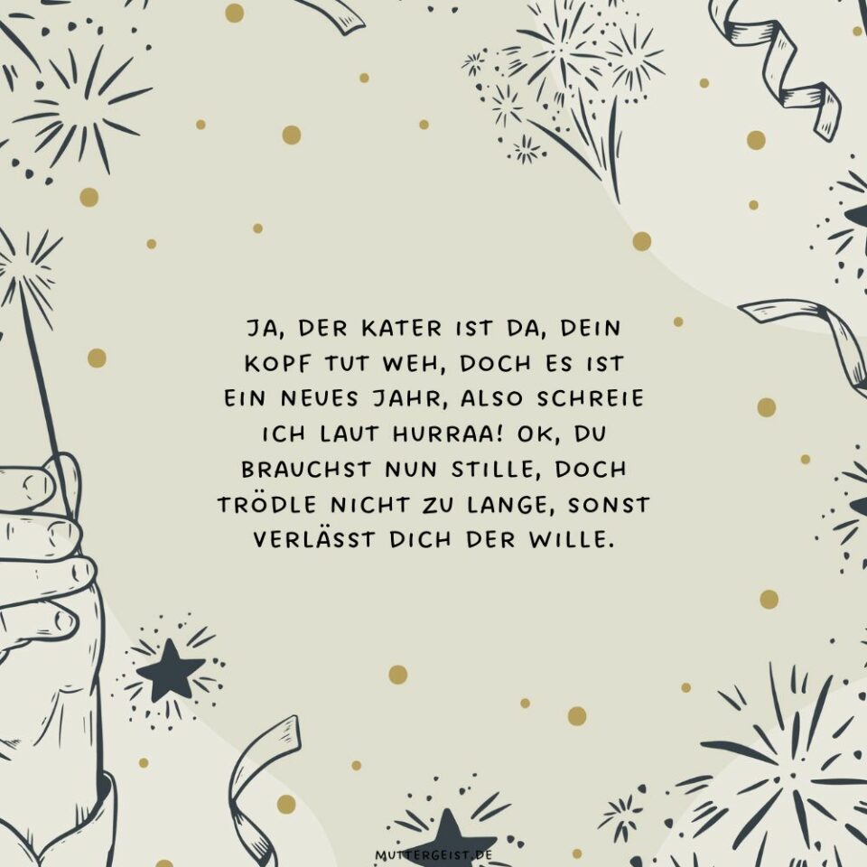 Lustige Neujahrswünsche für einen tollen Start ins neue Jahr