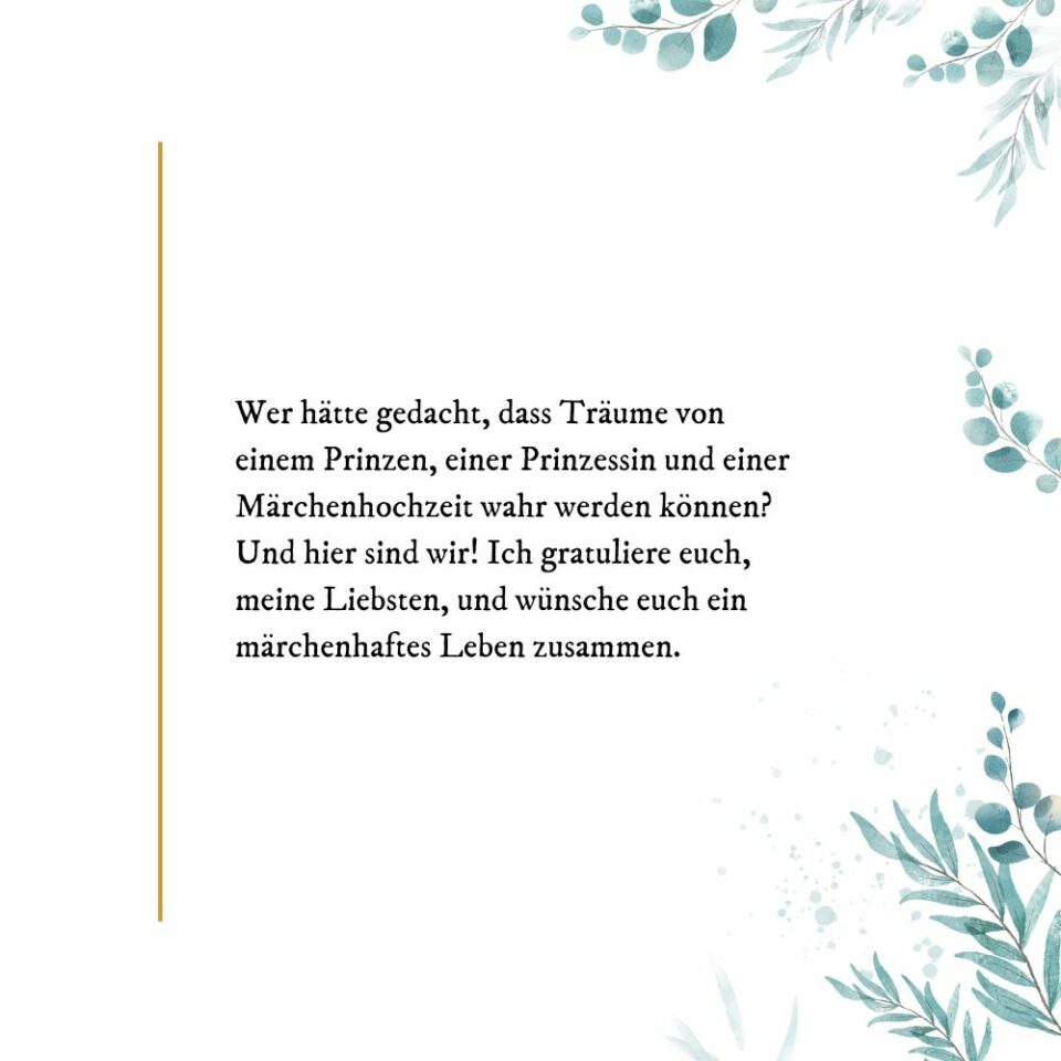 65 Persönliche und originelle Glückwünsche zur Hochzeit