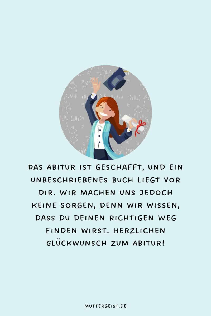 Herzliche Glückwünsche zum Abitur von Oma und Opa