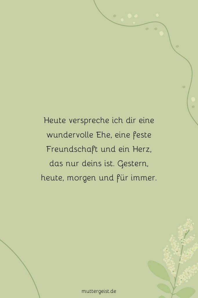 Eheversprechen für freie Trauung, die unter die Haut gehen