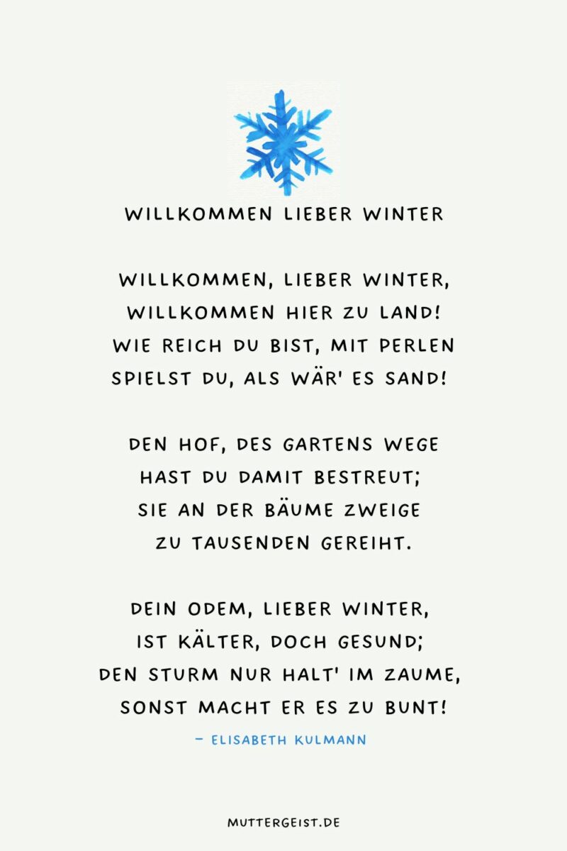 Herzerwärmende Wintergedichte für die eisigen Monate