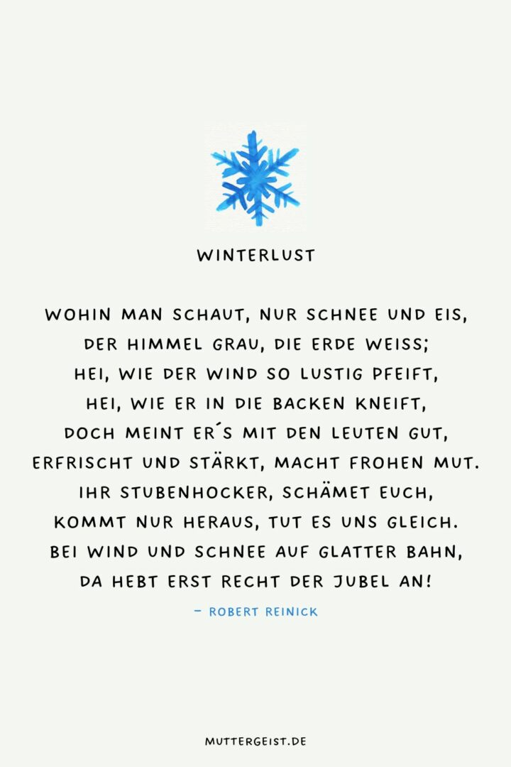 Herzerwärmende Wintergedichte für die eisigen Monate