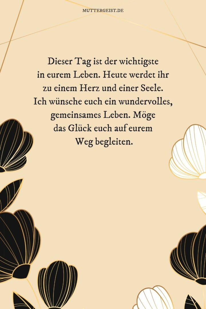 Wunderschöne und herzliche Glückwünsche zur freien Trauung